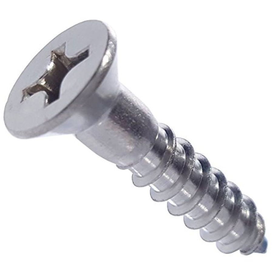 Fastenere 8 X 2 Phillips Flat Head Wood Screws Stainless Steel