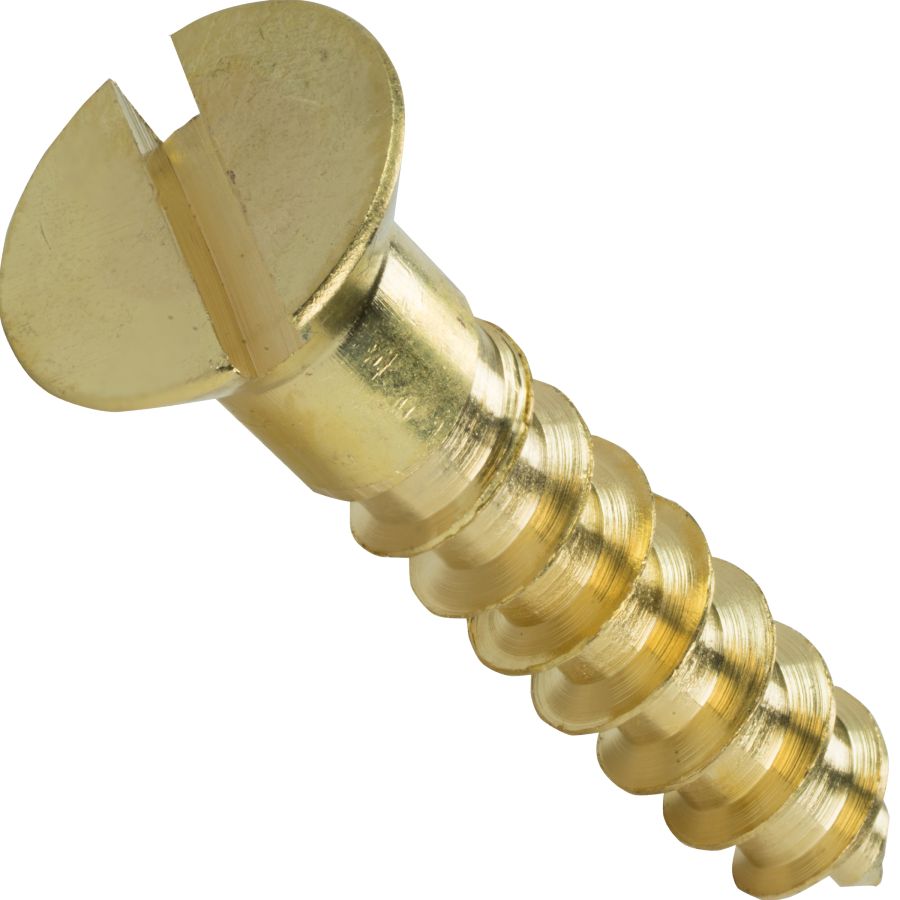 Fastenere.com: #1 Slotted Flat Head Wood Screws Solid Brass